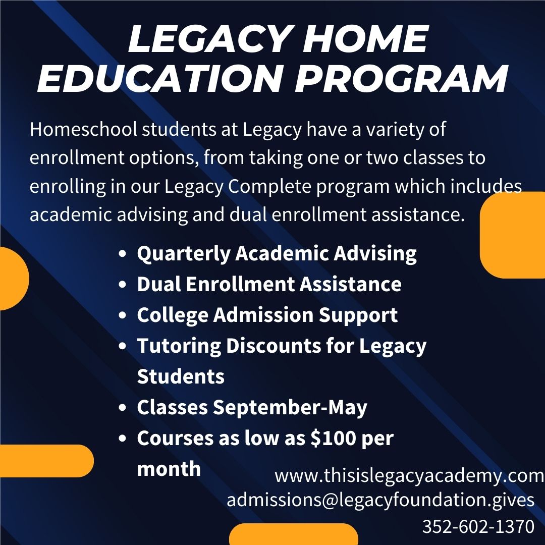 Legacy Home Education Programs and Support – Legacy K-12 Academy