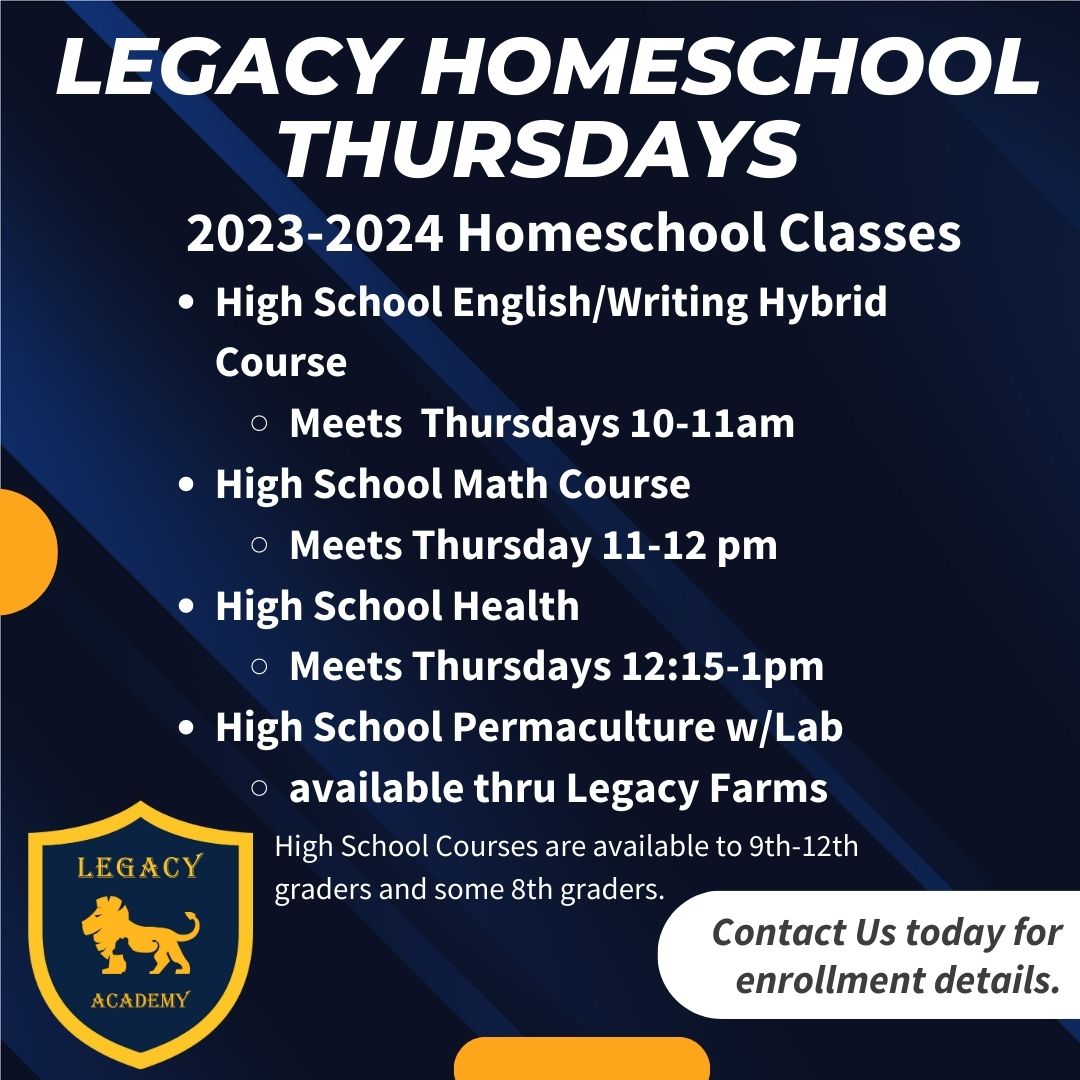 Legacy Home Education Programs and Support – Legacy K-12 Academy